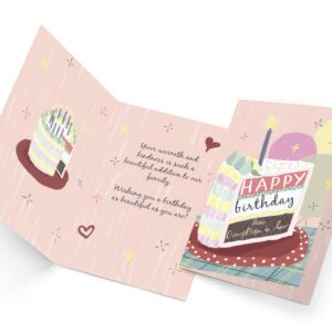 Prime Greetings Daughter In Law Birthday Card, Made in America, Eco-Friendly, Thick Card Stock with Premium Envelope 5in x 7.75in, Packaged in Protective Mailer