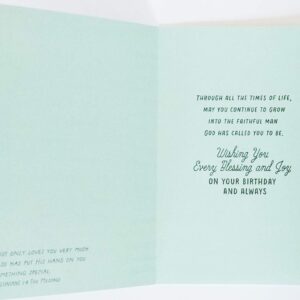 Greeting Card A Birthday Prayer For A Special Son - Religious Christian Happy Birthday Through All The Time of Life May You Continue To Grow Into The Faithful Man God Has Called You To Be