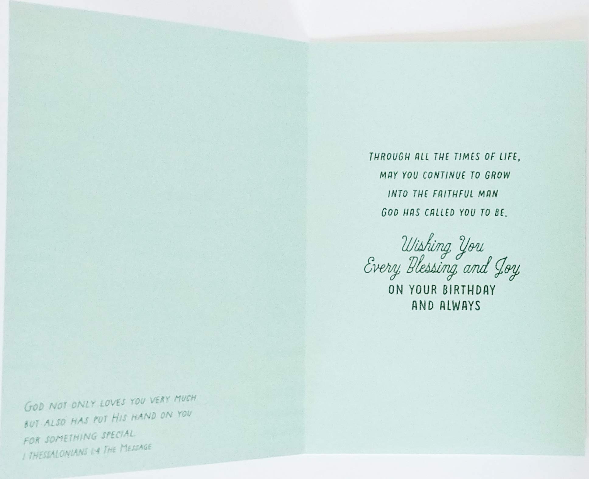 Greeting Card A Birthday Prayer For A Special Son - Religious Christian Happy Birthday Through All The Time of Life May You Continue To Grow Into The Faithful Man God Has Called You To Be