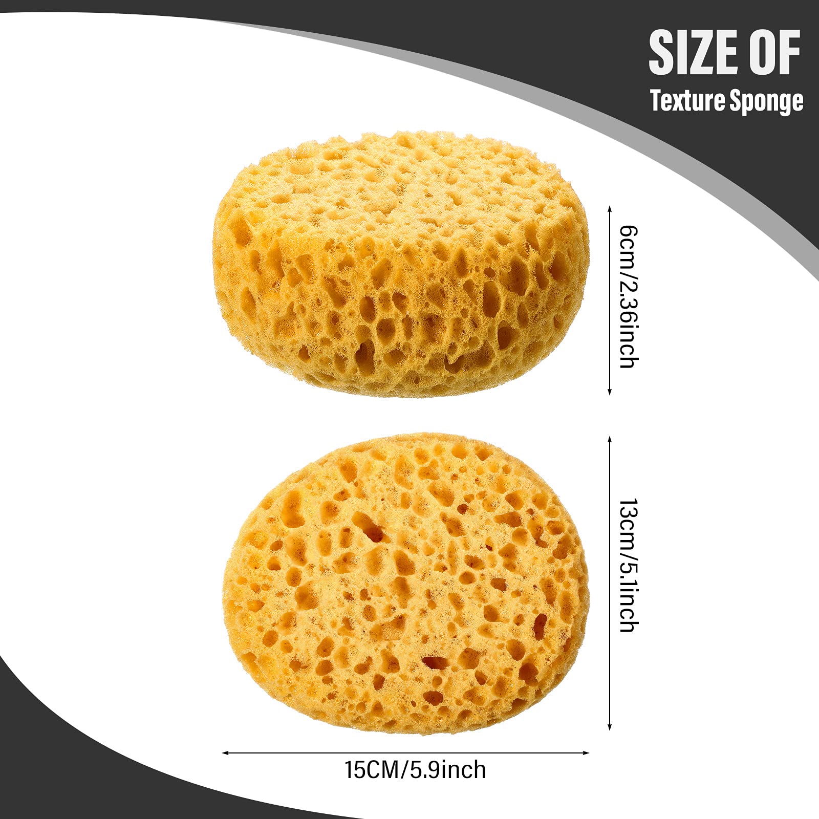 Knockdown Texture Sponge Drywall Wall Patch Ceiling Texture Sponge Home Decor Sponge for Texture Repair DIY Painting Ceiling (2 Pieces,13 x 15 x 6 cm)