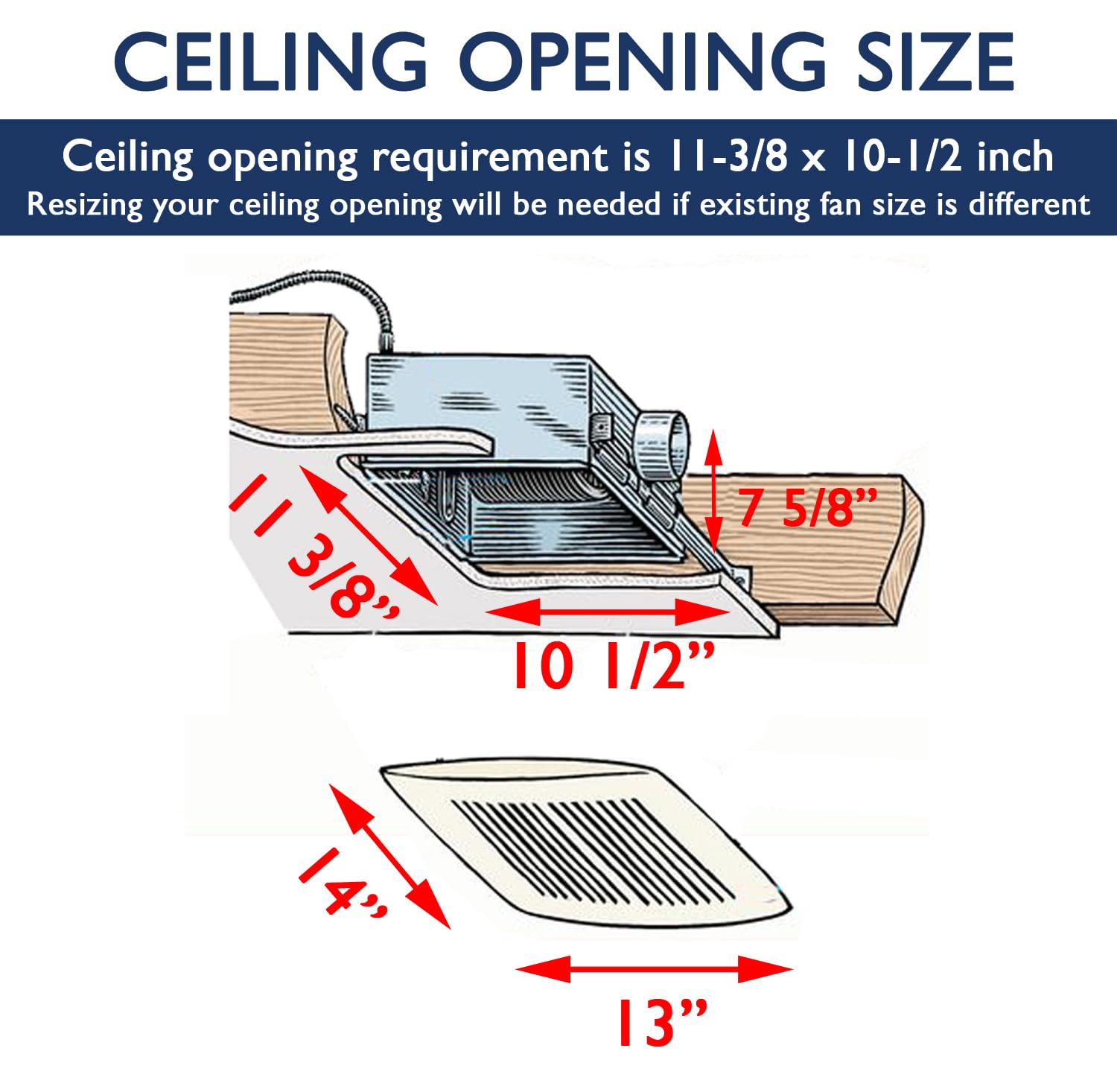 KAZE APPLIANCE SEP150 | 150 CFM | 0.5 Sone Ultra Quiet | Energy Star-Certified Energy-Saving Bathroom Exhaust Ventilation Fan