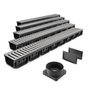 vodaland - 4 inch easy 2 stainless pro trench drain channel (5)