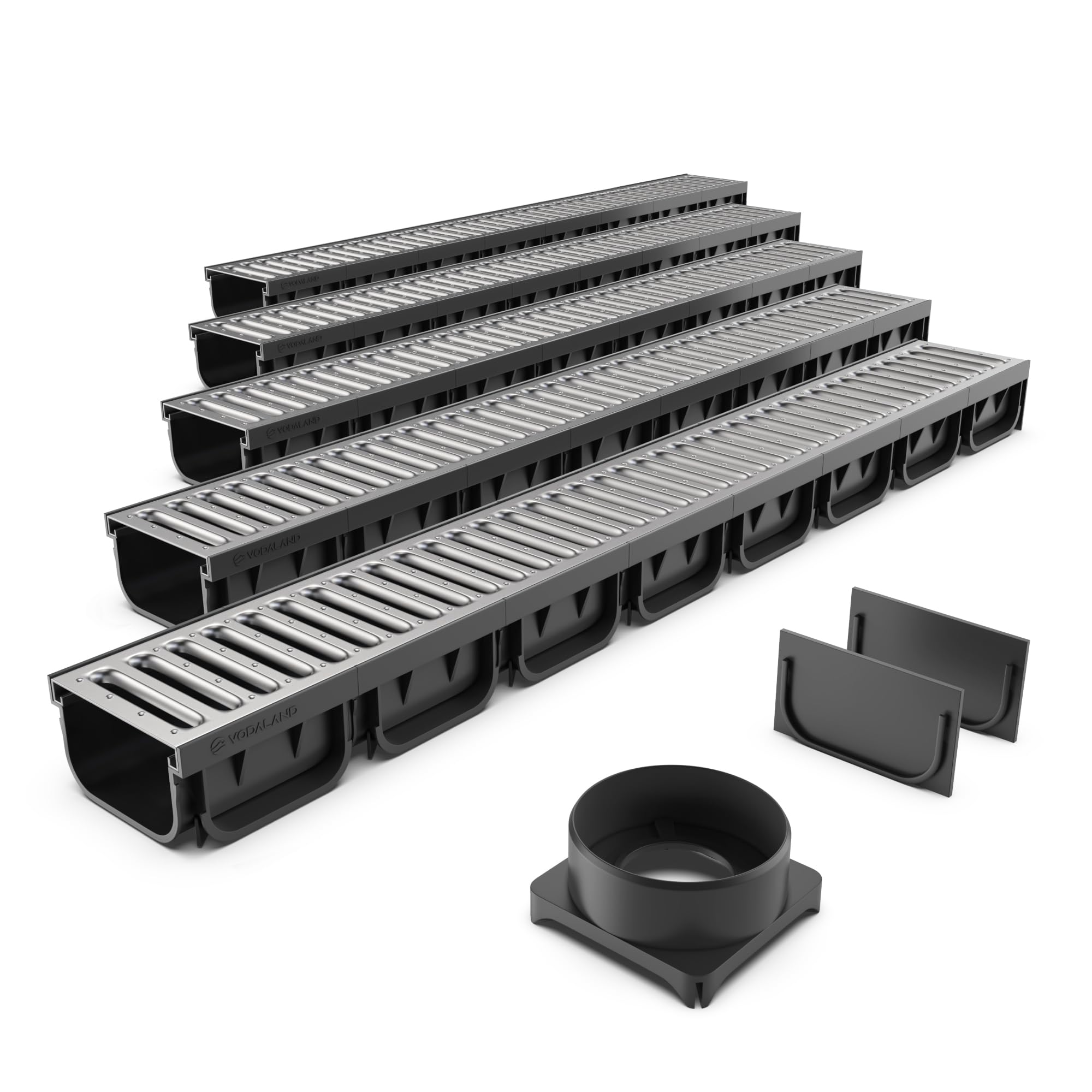 Vodaland - 4 Inch Easy 2 Stainless Pro Trench Drain Channel (5)