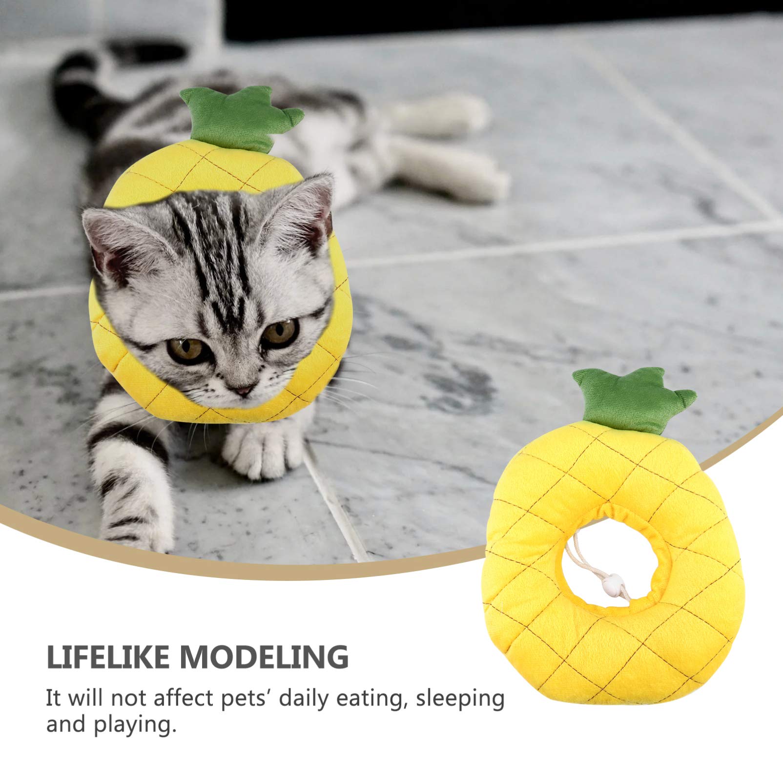 balacoo Elizabeth Circle Small Puppy Collar Pet Cat Neck Collar Dog Collar for Puppies Collar for Puppy Pineapple Cat Collar Choker Collar Catton cat Collar Fabric Headgear White Collar