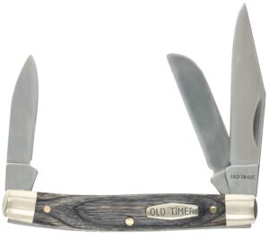 old timer heritage series 34ot middleman 5.7in traditional folding pocket knife with stainless steel clip point blade, sheepsfoot blade, pen blade, and laminate handle for hunting, edc, and outdoors