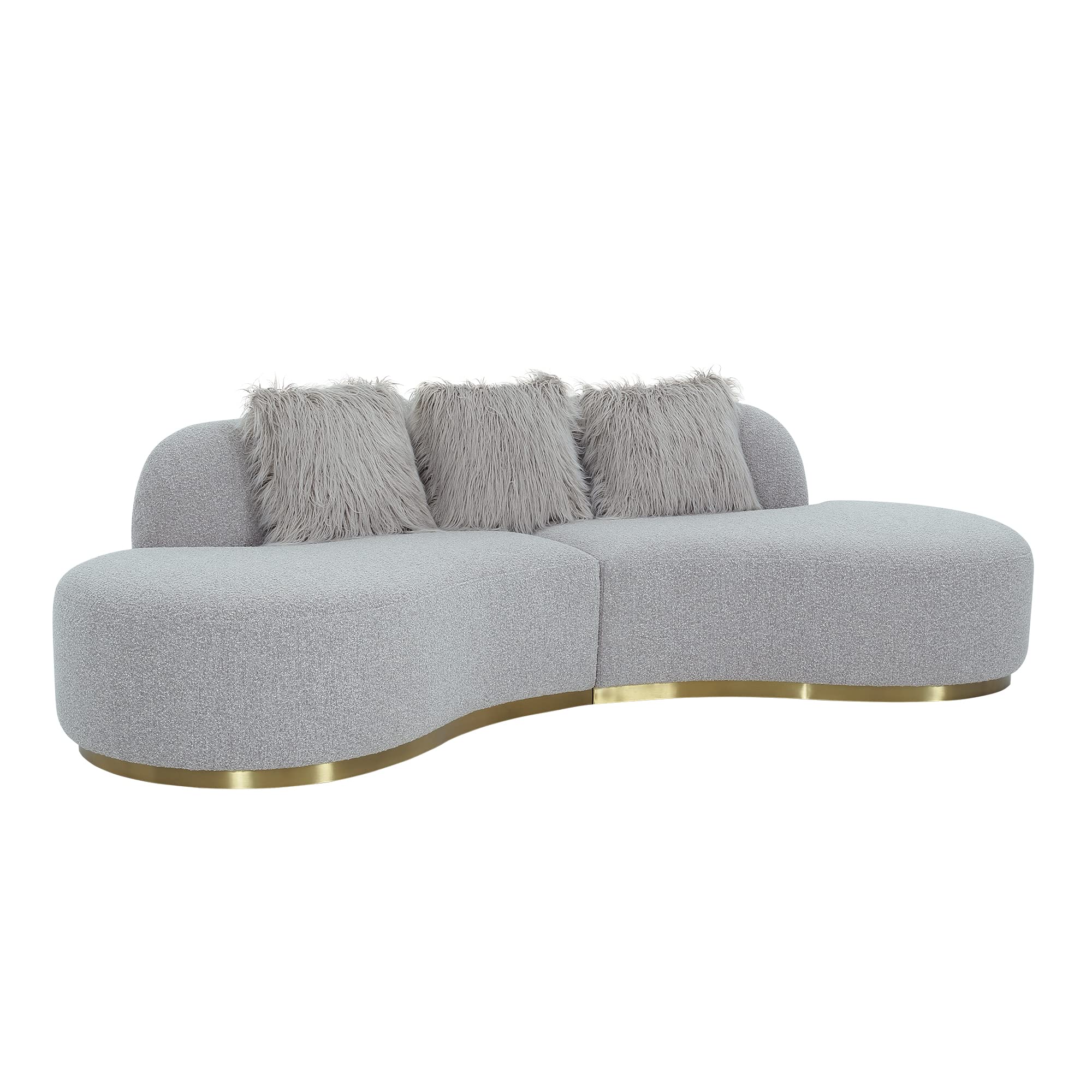 Pasargad Home Simona Sofas, W110.6 xD50.08 xH29, Grey