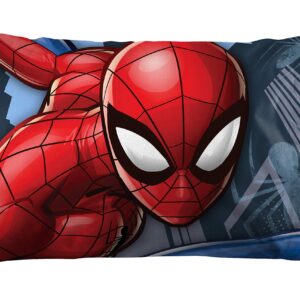 Jay Franco Marvel Spiderman Crawl Full Sheet Set - 4 Piece Set Super Soft and Cozy Kid’s Bedding - Fade Resistant Microfiber Sheets (Official Marvel Product)