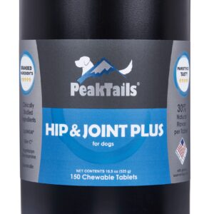 KALA HEALTH PeakTails Arthrix Plus, 150 Count Tablets, Provides Hip & Joint Support for Dogs, Formulated with Clinically Studied Ingredients, MSM, Glucosamine, Chondroitin