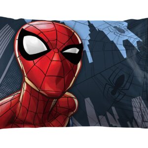 Jay Franco Marvel Spiderman Crawl Full Sheet Set - 4 Piece Set Super Soft and Cozy Kid’s Bedding - Fade Resistant Microfiber Sheets (Official Marvel Product)