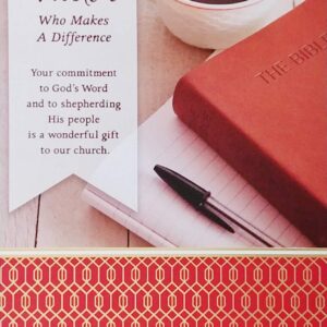 Greeting Card For A Pastor Who Makes A Difference Ministry Clergy Appreciation Your Commitment To God's Word and To Shepherding His People is a Wonderful Gift To Our Church