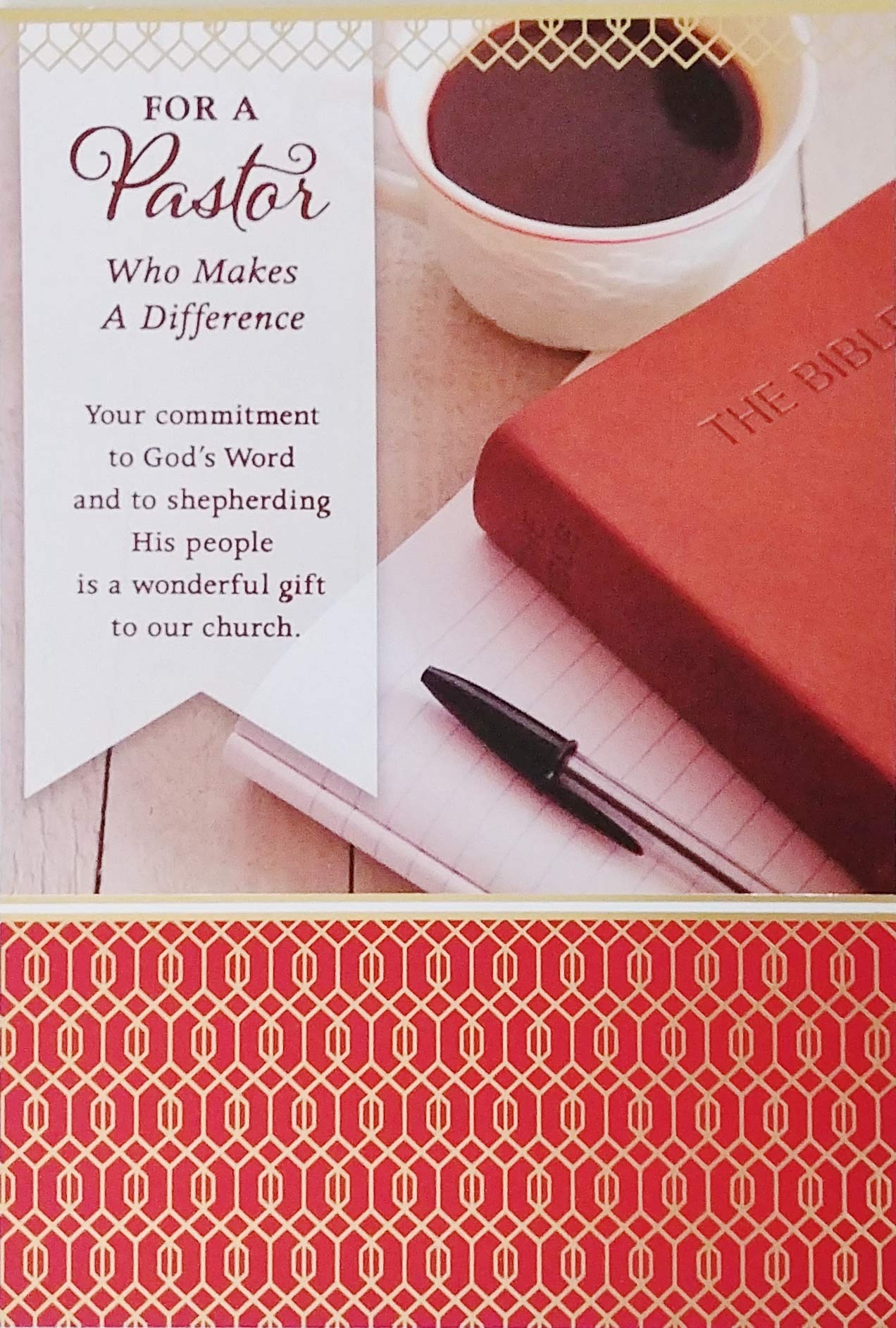 Greeting Card For A Pastor Who Makes A Difference Ministry Clergy Appreciation Your Commitment To God's Word and To Shepherding His People is a Wonderful Gift To Our Church