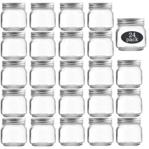 tanglong mason jars 8 oz set of 24,small mason jars,spice jars,8 oz mason jars with lids,small jars with lids,8 oz glass jars,small glass jars with lids