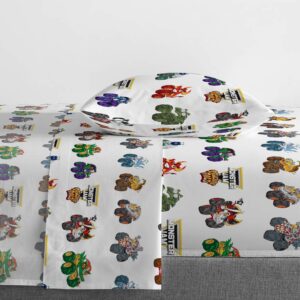 Monster Jam Truckin Pals Toddler Sheet Set - 3 Piece Set Super Soft and Cozy Kid’s Bedding Features Grave Digger & Megalodon - Fade Resistant Microfiber Sheets (Official Monster Jam Product)