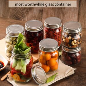 TANGLONG Mason Jars 8 oz Set of 24,Small Mason Jars,Spice Jars,8 oz Mason Jars with Lids,Small Jars with Lids,8 oz Glass Jars,Small Glass Jars with Lids