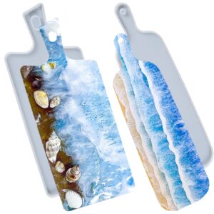 cheese board epoxy resin mold with handles 13 inch paddle