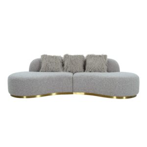 Pasargad Home Simona Sofas, W110.6 xD50.08 xH29, Grey