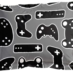 Jay Franco Trend Collector Game On Glow in The Dark Twin Comforter & Sham Set - Super Soft Kids Bedding Features Video Game Contollers - Fade Resistant Microfiber