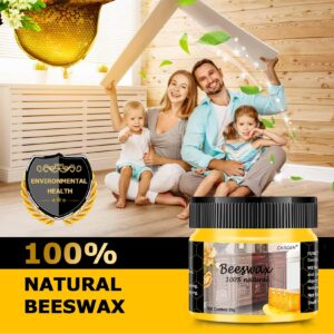 CARGEN Beeswax Furniture Polish, Wood Seasoning Beeswax for Furniture Wood Polish for Floor Tables Chairs Cabinets for Home Furniture to Protect and Care 1pcs Wood Wax and Sponge.