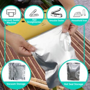 50 PCS 1 Pint Mylar bags for food storage, Heat Sealable Bags Storage Bags for Food, Coffee Beans, tea, grains, etc.(5.9 x 7.9 Inch)