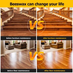 CARGEN Beeswax Furniture Polish, Wood Seasoning Beeswax for Furniture Wood Polish for Floor Tables Chairs Cabinets for Home Furniture to Protect and Care 1pcs Wood Wax and Sponge.