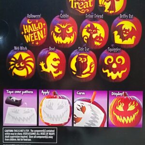 Pumpkin Carving Kit w/Pattern Book - 15 Pieces