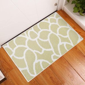 sussexhome stone collection 2 x 3 foot heavy duty low pile rug runner - ultra-thin non slip area rug - washable cotton indoor rug for front door foyer rug for entryway