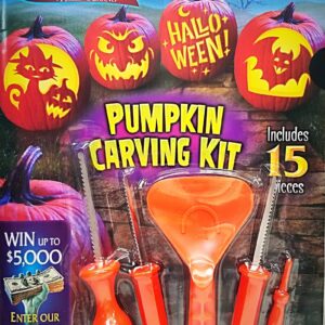 Pumpkin Carving Kit w/Pattern Book - 15 Pieces