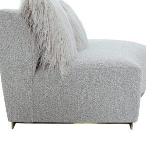 Pasargad Home Simona Sofas, W110.6 xD50.08 xH29, Grey