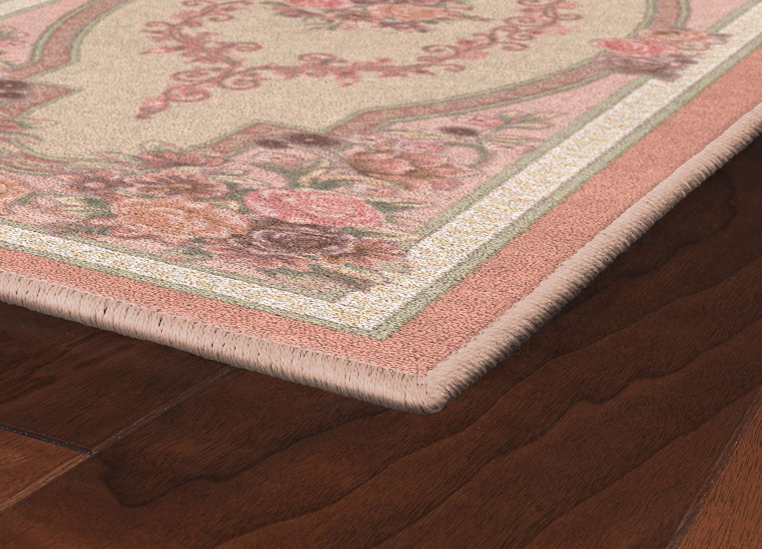 Brumlow MILLS Estate Rose Floral Blossoms Traditional Area Rug for Living Room Mat, Dining, Kitchen Rugs, Bedroom Carpet and Home Décor, 22" x 60", Blush