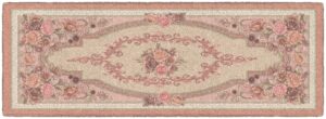 brumlow mills estate rose floral blossoms traditional area rug for living room mat, dining, kitchen rugs, bedroom carpet and home décor, 22" x 60", blush