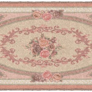 Brumlow MILLS Estate Rose Floral Blossoms Traditional Area Rug for Living Room Mat, Dining, Kitchen Rugs, Bedroom Carpet and Home Décor, 22" x 60", Blush