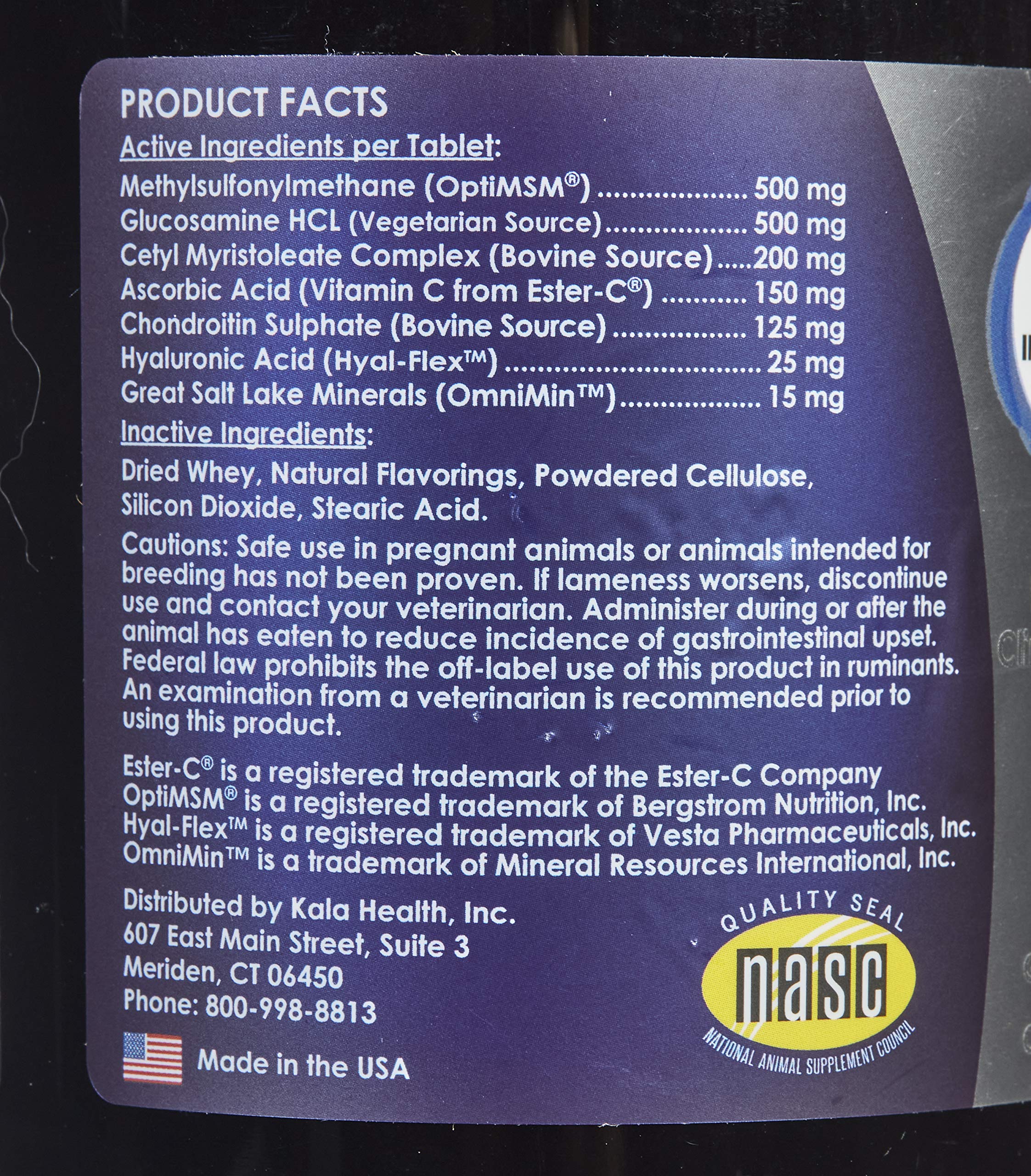 KALA HEALTH PeakTails Arthrix Plus HA, 150 Count Tablets, Provides Maximum Hip & Joint Support for Dogs, Formulated with Clinically Studied Ingredients, MSM, Glucosamine, Chondroitin, Hyaluronic Acid