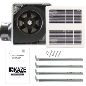 KAZE APPLIANCE SEP150 | 150 CFM | 0.5 Sone Ultra Quiet | Energy Star-Certified Energy-Saving Bathroom Exhaust Ventilation Fan