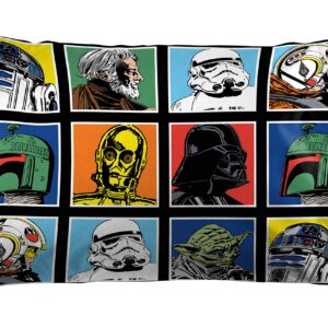 Jay Franco Star Wars Classic Grid Queen Sheet Set - 4 Piece Set Super Soft and Cozy Kid’s Bedding Features Luke Skywalker & Darth Vade - Fade Resistant Microfiber Sheets (Official Star Wars Product)