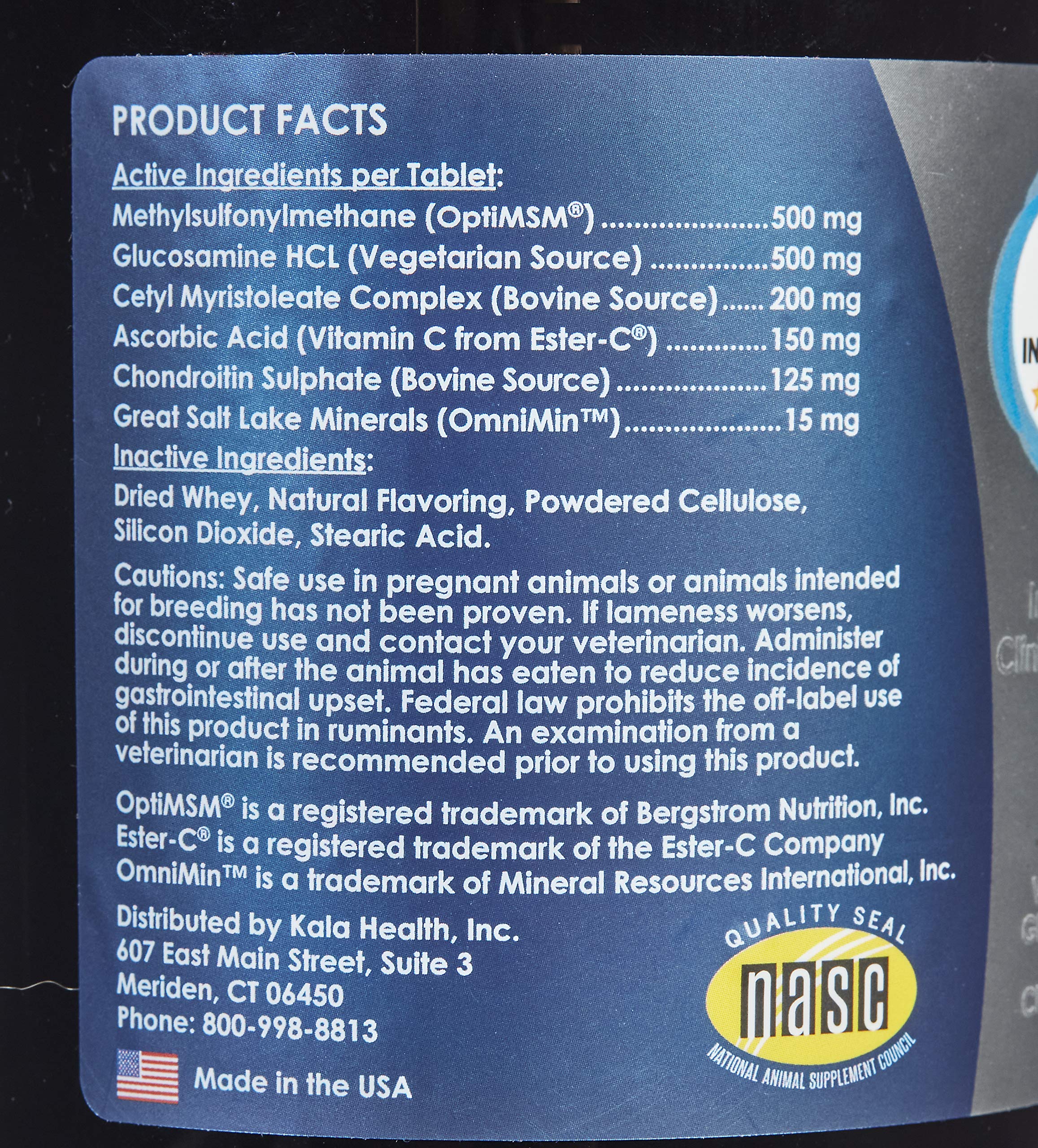 KALA HEALTH PeakTails Arthrix Plus, 150 Count Tablets, Provides Hip & Joint Support for Dogs, Formulated with Clinically Studied Ingredients, MSM, Glucosamine, Chondroitin