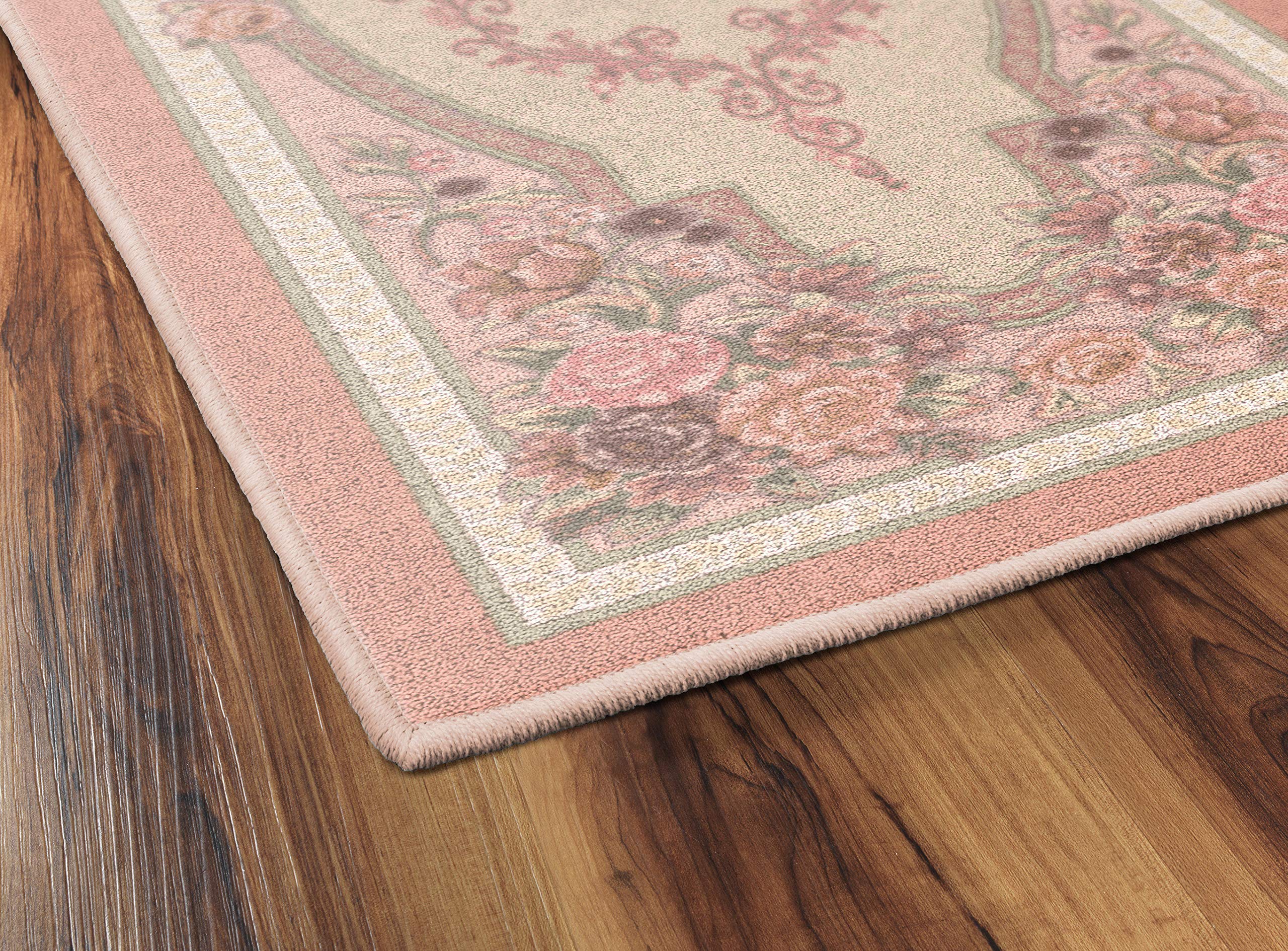 Brumlow MILLS Estate Rose Floral Blossoms Traditional Area Rug for Living Room Mat, Dining, Kitchen Rugs, Bedroom Carpet and Home Décor, 22" x 60", Blush