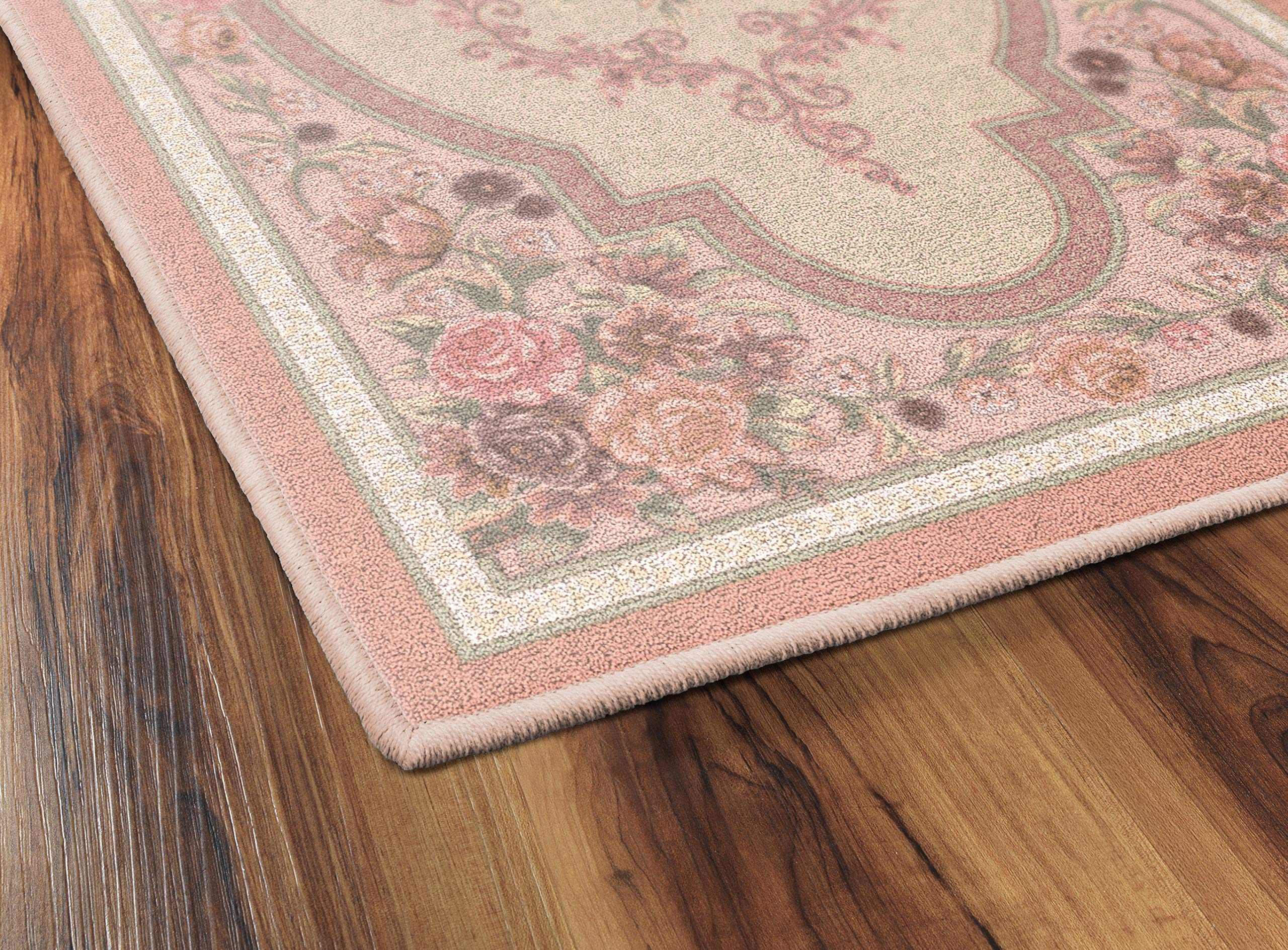 Brumlow MILLS Estate Rose Floral Blossoms Traditional Area Rug for Living Room Mat, Dining, Kitchen Rugs, Bedroom Carpet and Home Décor, 22" x 60", Blush