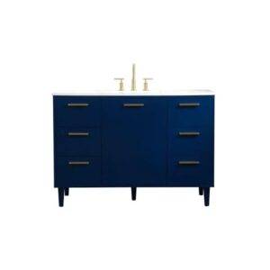 Elegant Kitchen and Bath 48 inch Bathroom Vanity Cabinet - Blue