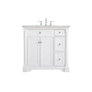 Elegant Decor Indoor Modern Under Sink Bathroom Fixtures Storage Organizer Cabinet 48 inch Single Bathroom Vanity - Teak with backsplash