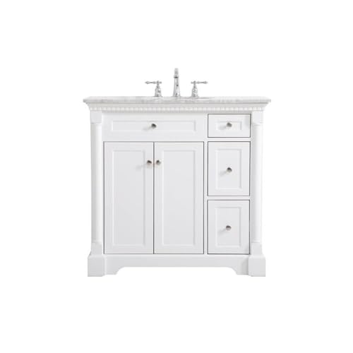 Elegant Decor Indoor Modern Under Sink Bathroom Fixtures Storage Organizer Cabinet 48 inch Single Bathroom Vanity - Teak with backsplash