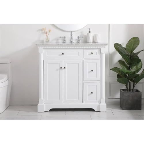 Elegant Decor Indoor Modern Under Sink Bathroom Fixtures Storage Organizer Cabinet 48 inch Single Bathroom Vanity - Teak with backsplash