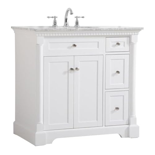 Elegant Decor Indoor Modern Under Sink Bathroom Fixtures Storage Organizer Cabinet 48 inch Single Bathroom Vanity - Teak with backsplash