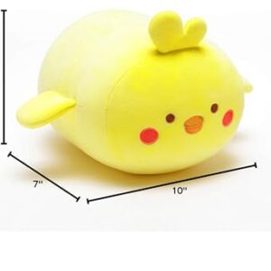 Anirollz Stuffed Animal Plush Toy – 10" Medium Plush Doll | Soft, Squishy, Cute, Comfort, Safe | Birthday Gift Pillow with Cute Character Yellow Chick Chickiroll