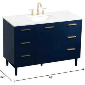 Elegant Kitchen and Bath 48 inch Bathroom Vanity Cabinet - Blue