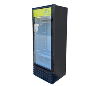 commercial refrigerator glass 1-door merchandiser display cooler case fridge nsf certified display cooler case 64" tall, 24" width, 9.8 cuft, 280liter, 110v, restaurant kitchen lc-320a