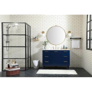 Elegant Kitchen and Bath 48 inch Bathroom Vanity Cabinet - Blue