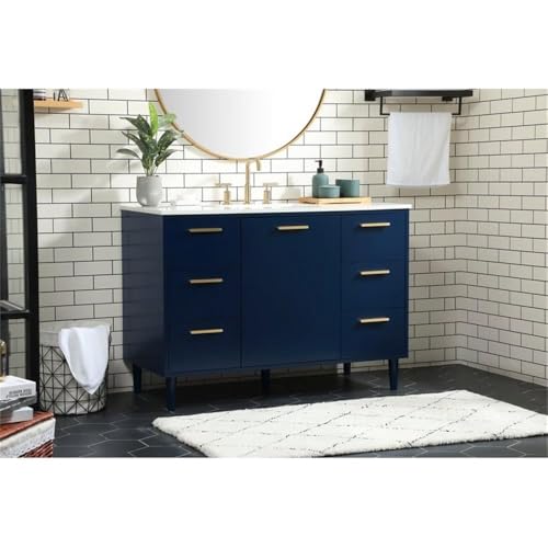 Elegant Kitchen and Bath 48 inch Bathroom Vanity Cabinet - Blue