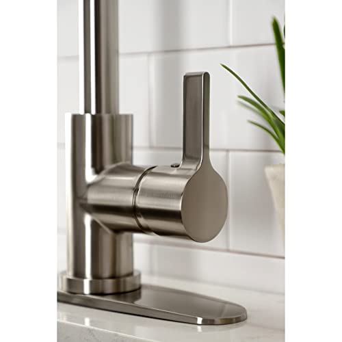 Kingston Brass LS2718CTL Continental Pull-Out Sprayer Kitchen Faucet, Brushed Nickel