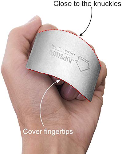 Jupswan Finger Guards for Cutting Stainless Steel Knife Cutting Protector Kitchen Tool Chef Knife Finger Guard for Food Chopping Cutting Avoid Hurting (3-Pack)