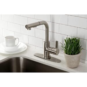 Kingston Brass LS2718CTL Continental Pull-Out Sprayer Kitchen Faucet, Brushed Nickel